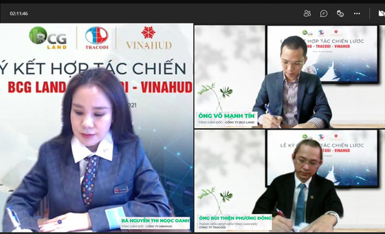 (CafeF) - BCG Land, Tracodi và Vinahud ký kết thỏa thuận hợp tác chiến lược - Tracodi